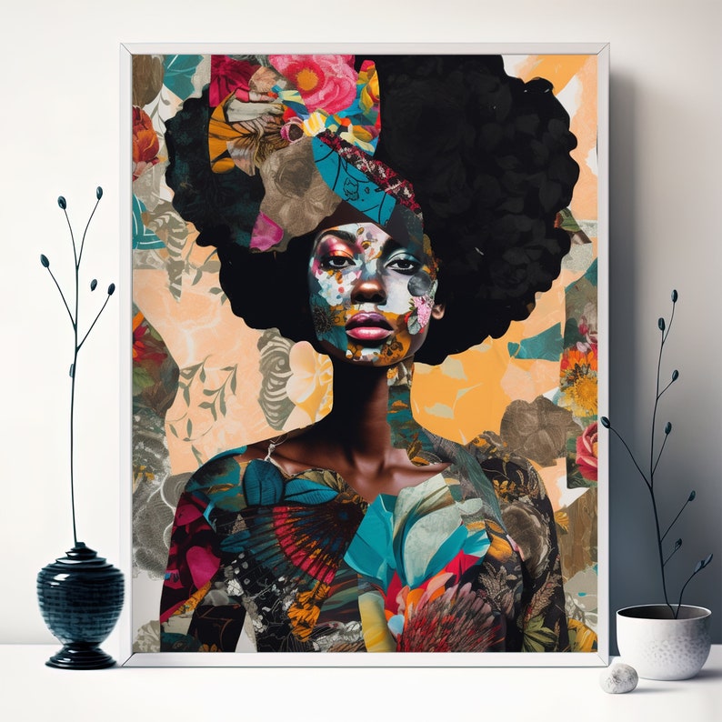 Black Art Black Woman Wall Decor BLM Art Afro American - Etsy