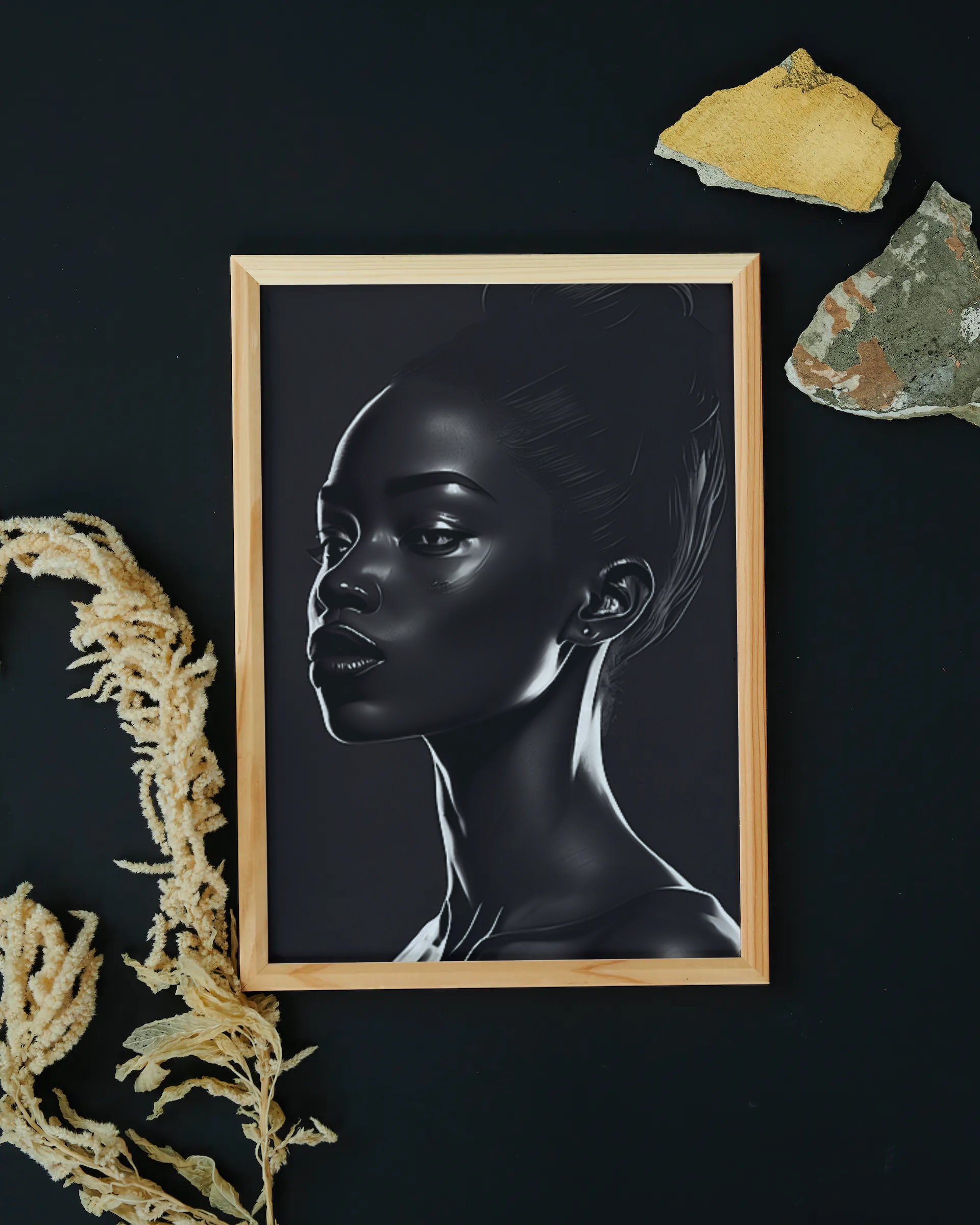 Noire Afrocentric Wall Art Black Woman Art BLM Art Afro American Art ...