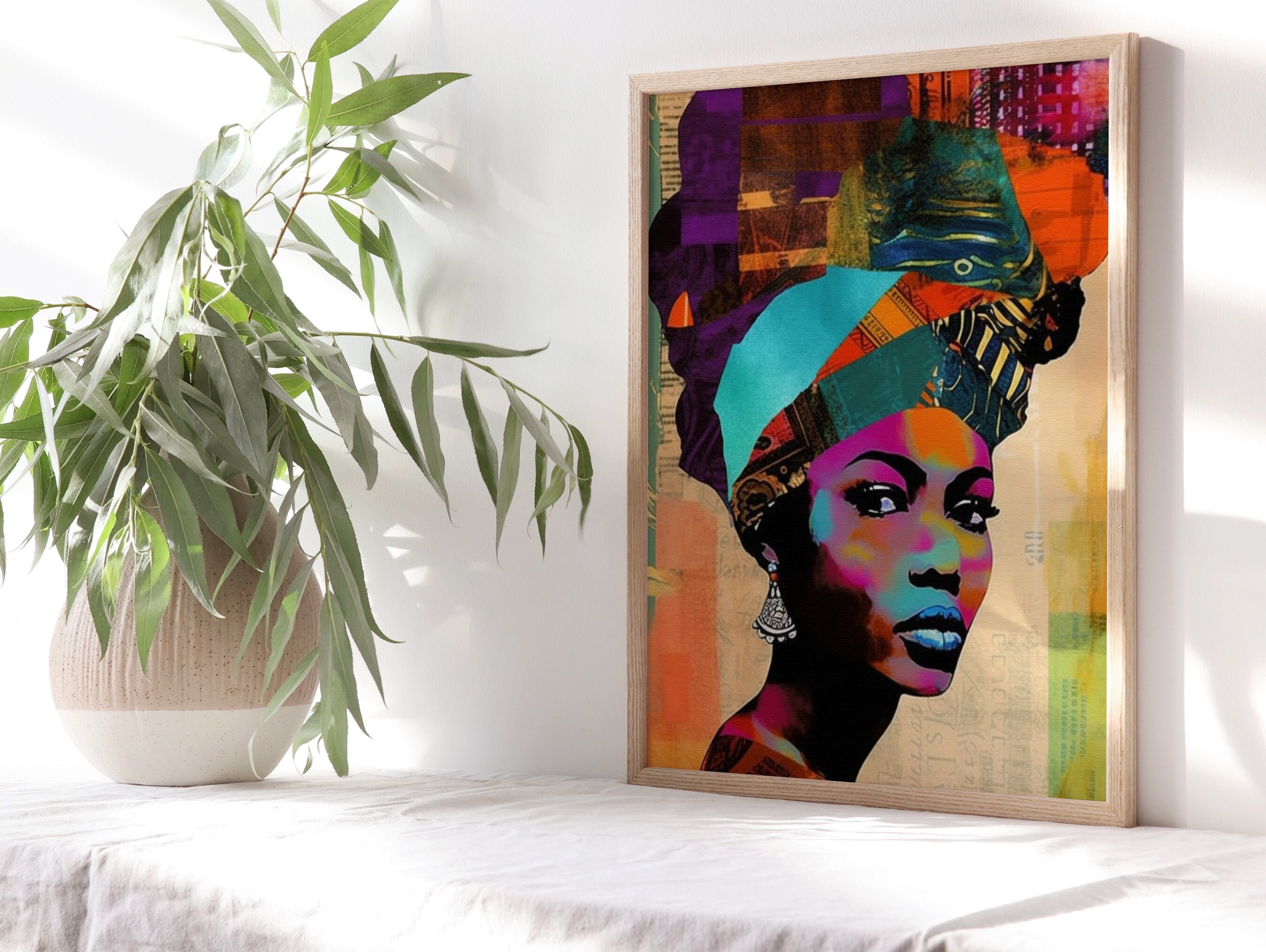 Black Art Black Woman Wall Decor BLM Art Afro American - Etsy