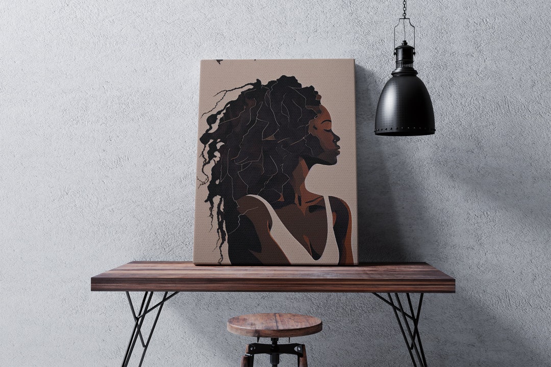 Roots Afrocentric Wall Art Decor Black Woman Wall Art BLM Wall Art Afro ...