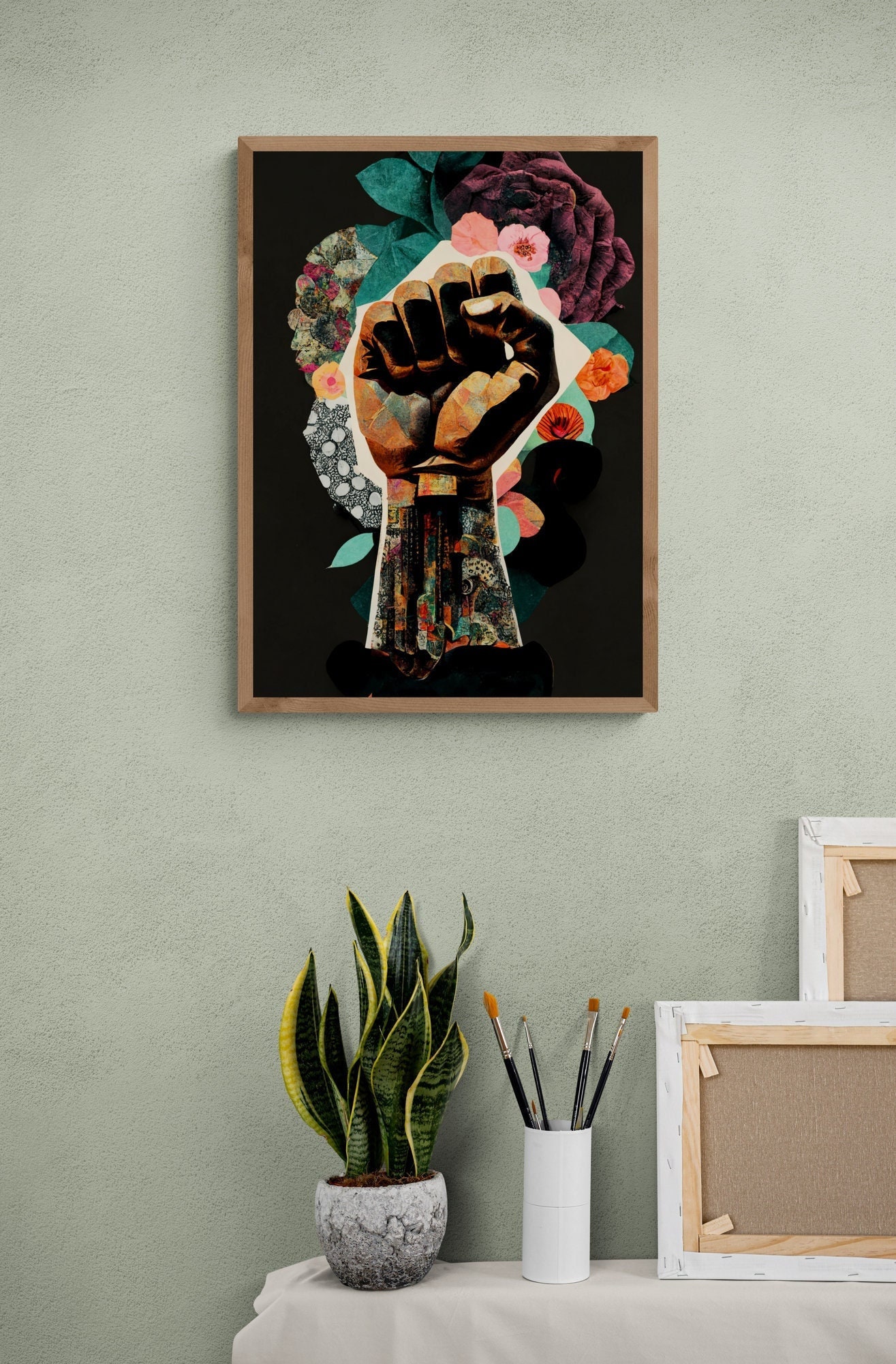 Black Lives Matter Fist BLM Wall Art BLM Poster Afrocentric Wall Decor ...