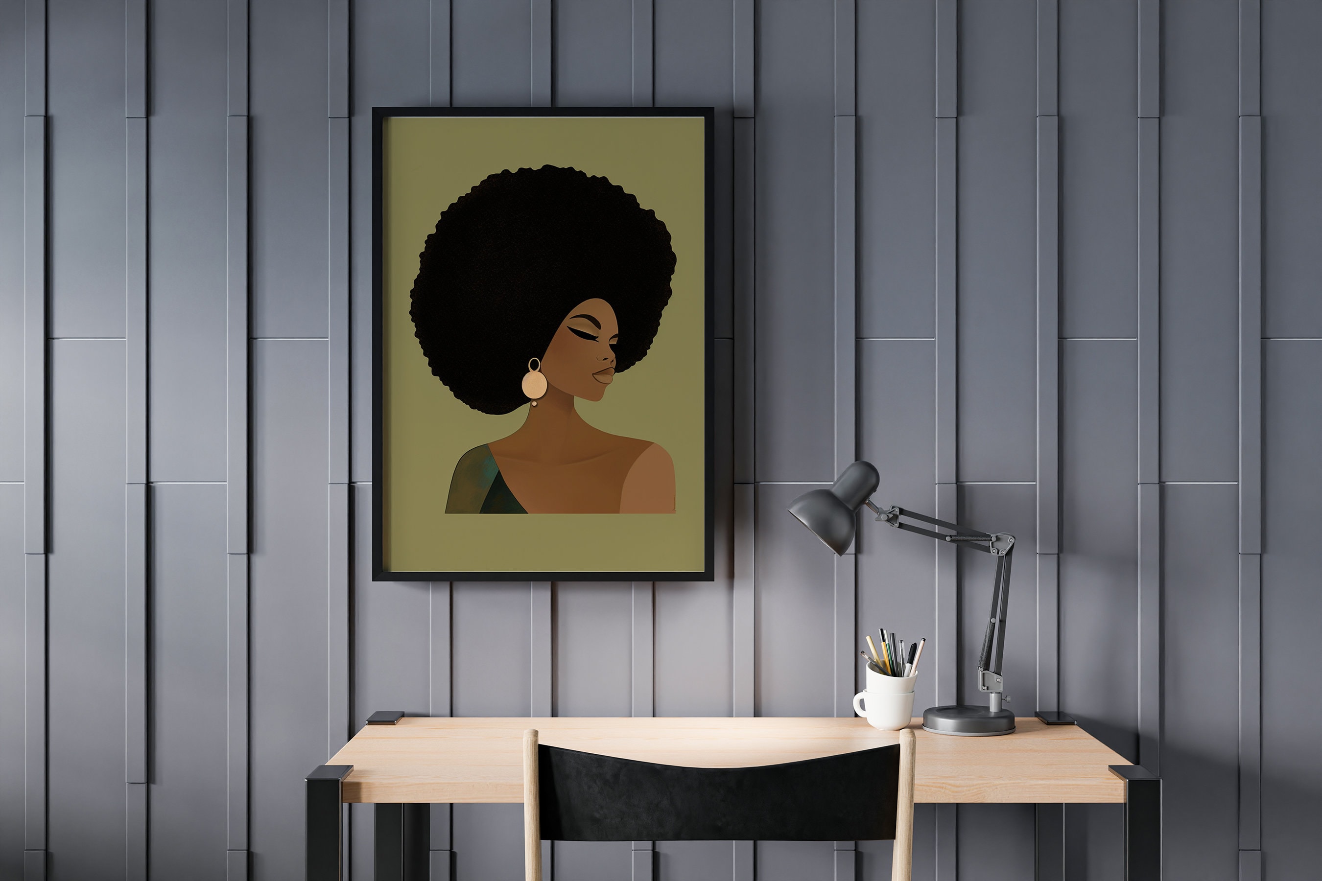 Black Art Black Woman Wall Decor BLM Art Afro American Art Afrocentric Wall Art Boho Aesthetic ...