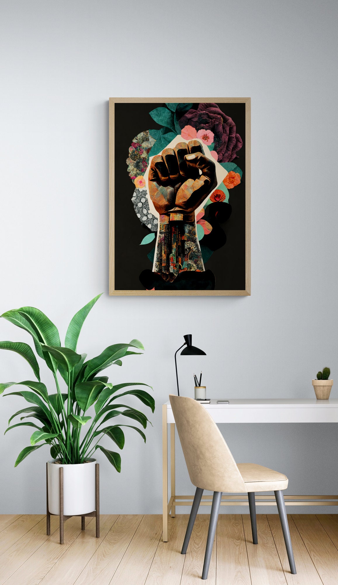 Black Lives Matter Fist BLM Wall Art BLM Poster Afrocentric Wall Decor ...