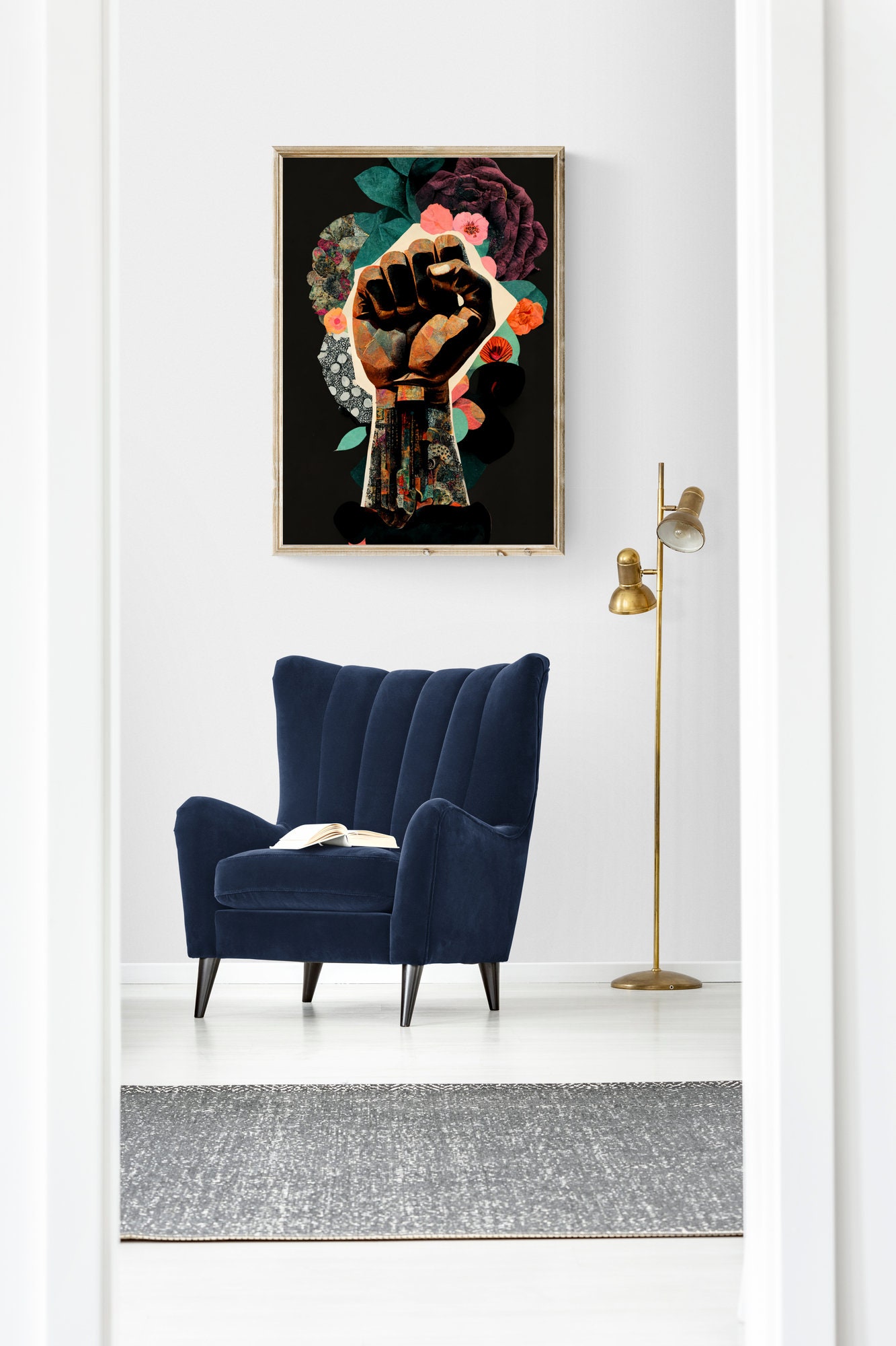 Black Lives Matter Fist BLM Wall Art BLM Poster Afrocentric Wall Decor ...