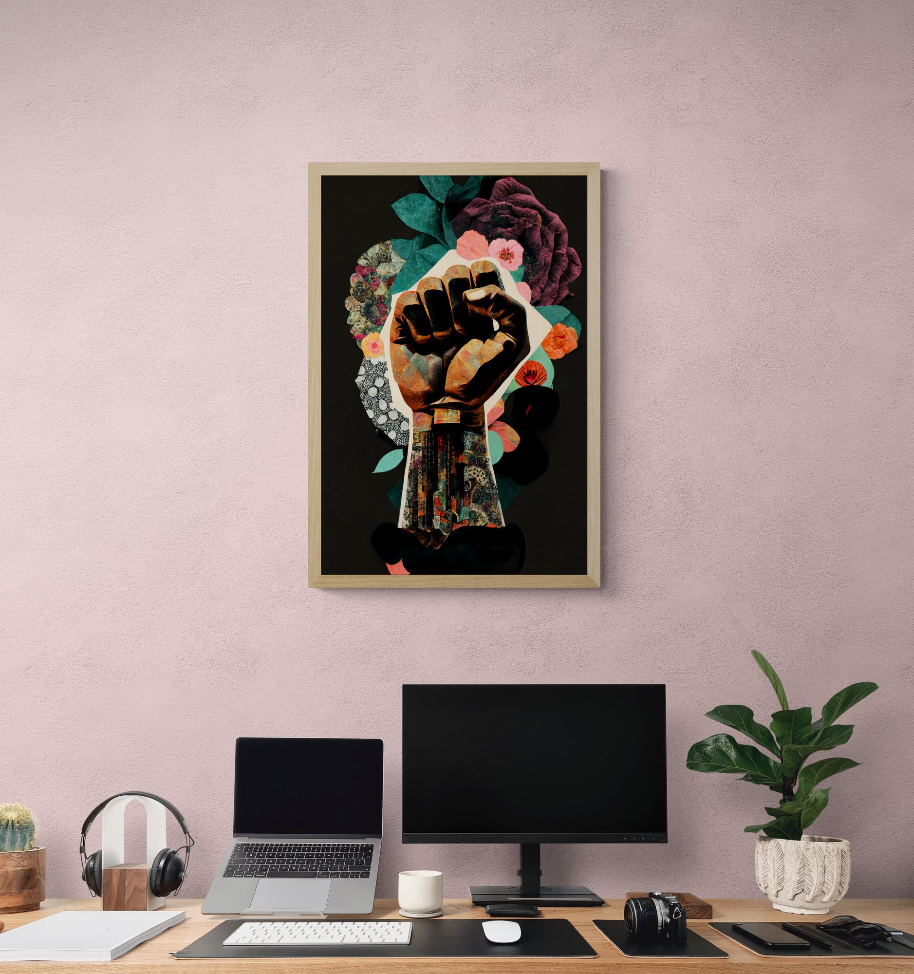 Black Lives Matter Fist BLM Wall Art BLM Poster Afrocentric Wall Decor ...