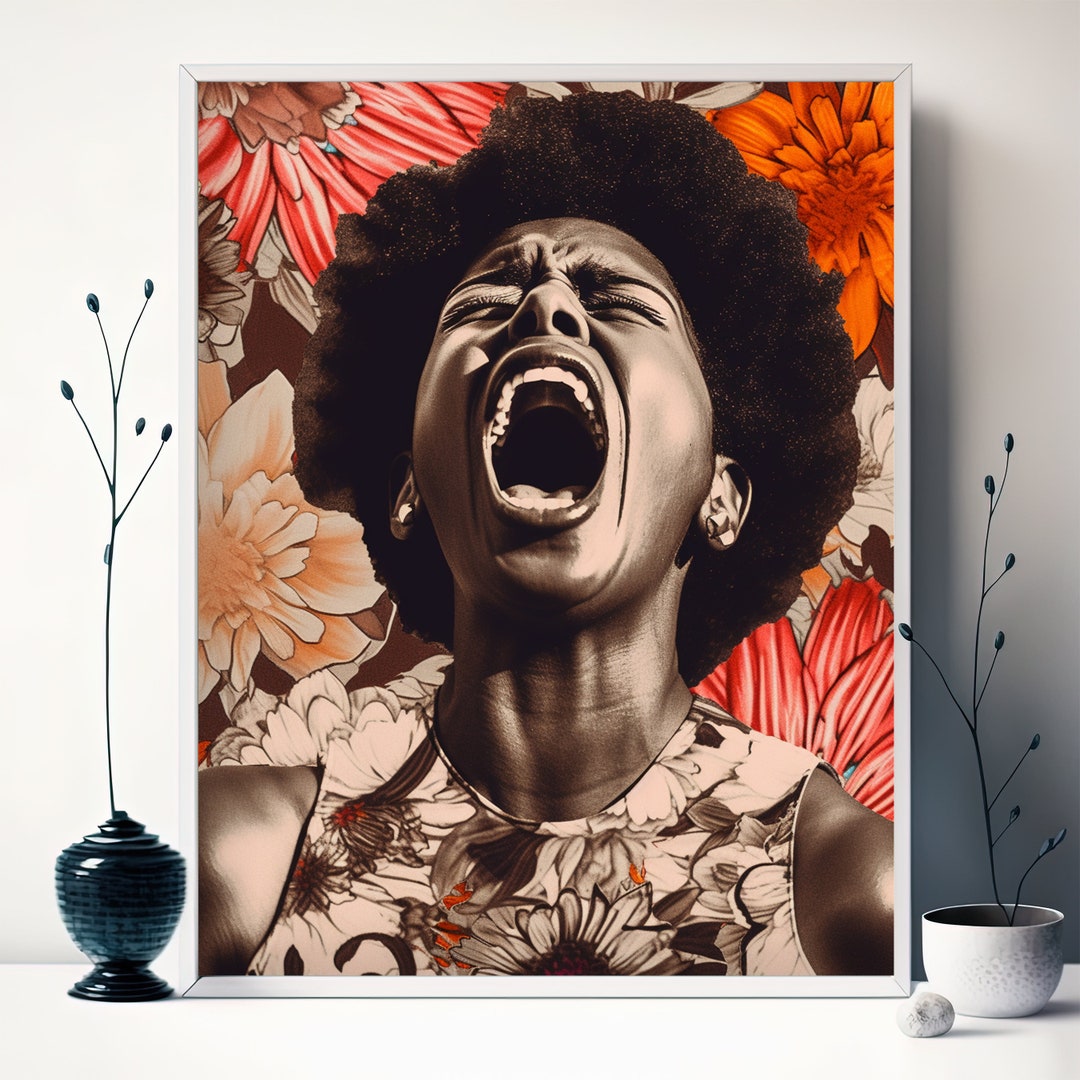 Black Art Black Woman Wall Decor BLM Art Afro American Art Afrocentric ...