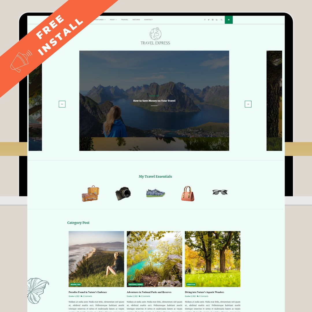 Elementor Premium Travel Blog Theme, Responsive & Minimalist Design for ...