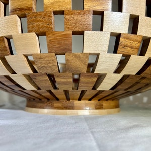 Large Open Segmented Bowl Made From Guanacaste and Maple - Etsy