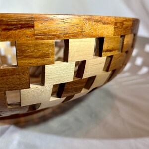 Large Open Segmented Bowl Made From Guanacaste and Maple - Etsy