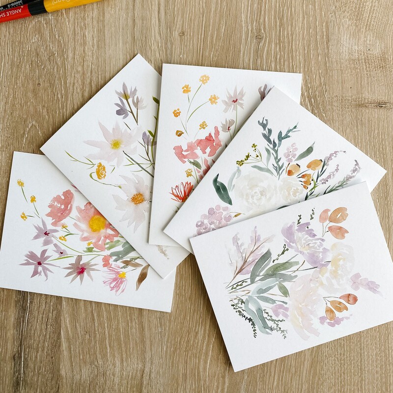 Watercolor Note Card - Etsy