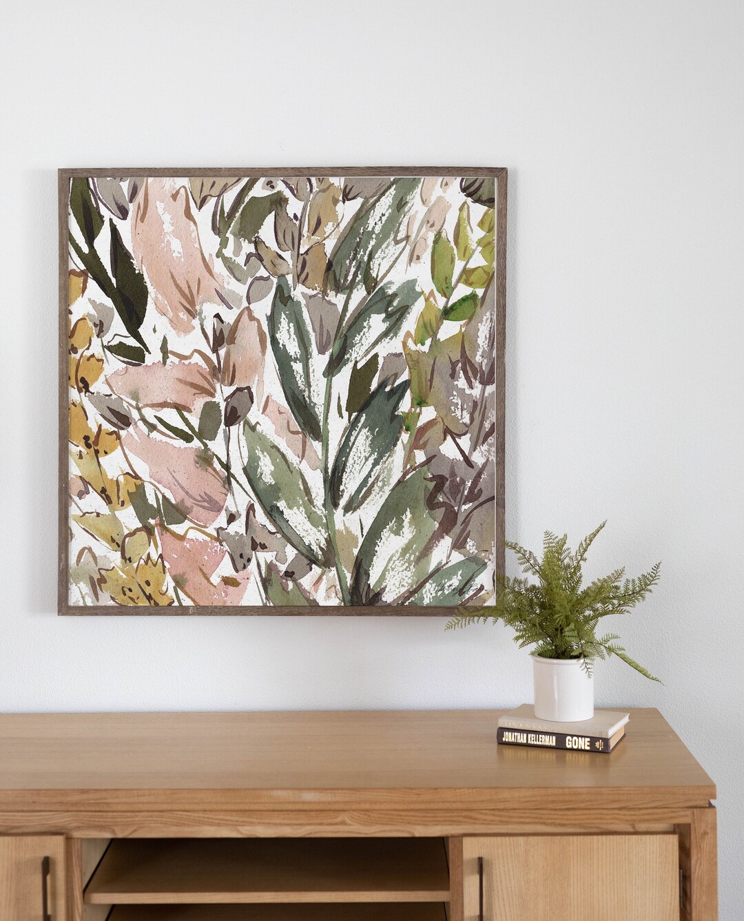 Square Art Print - Watercolor Print - Wildflower Wall Art - Flower Wall ...