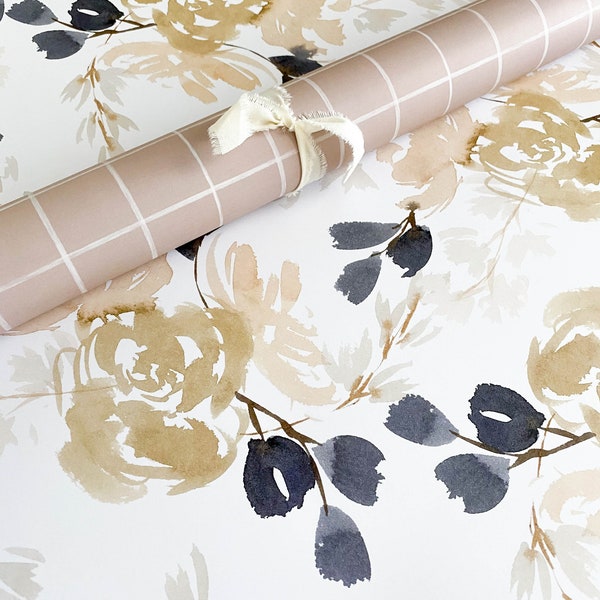 Grid Wrapping Paper - Etsy