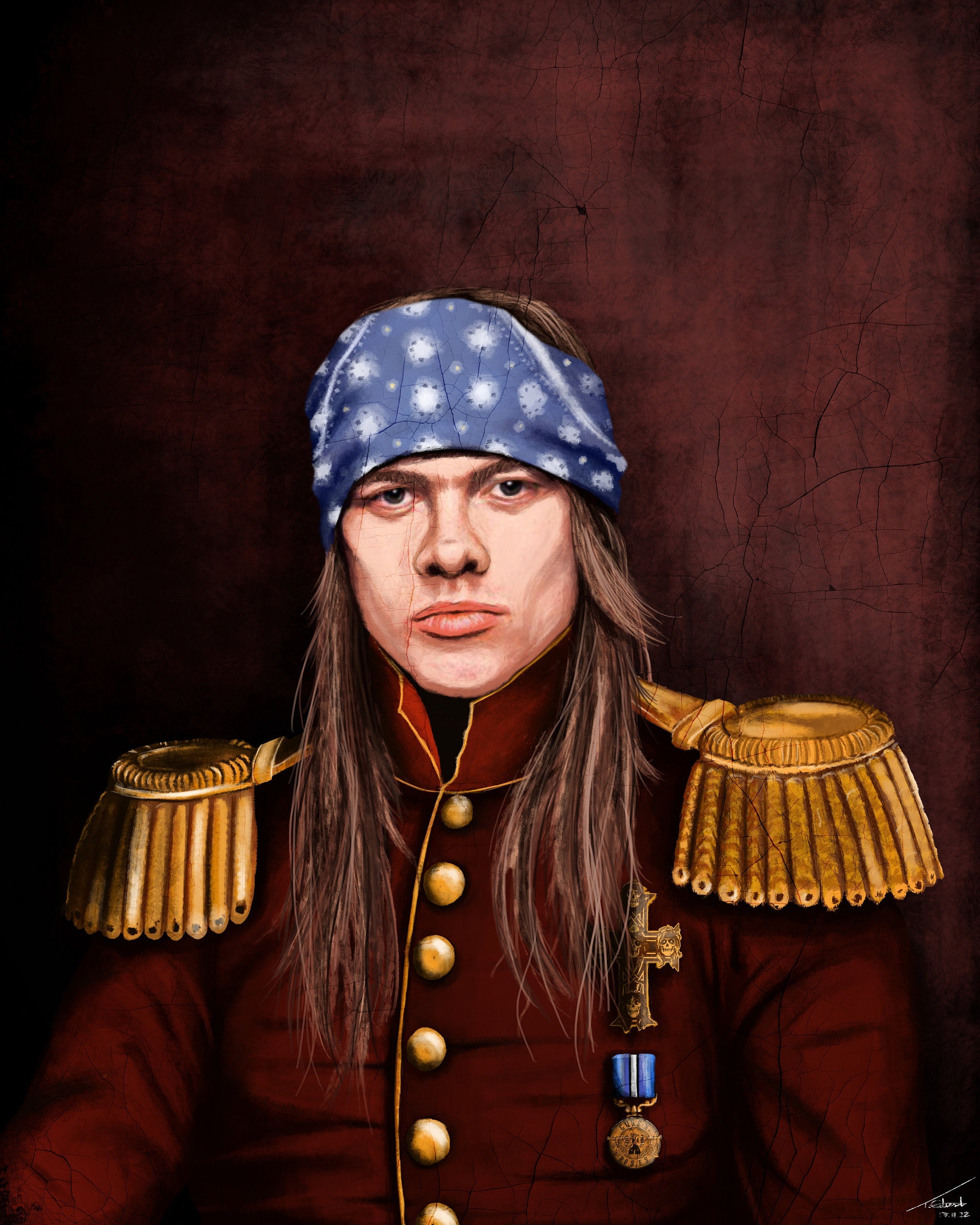 Axl Rose Renaissance Portrait Artwork-print - Etsy