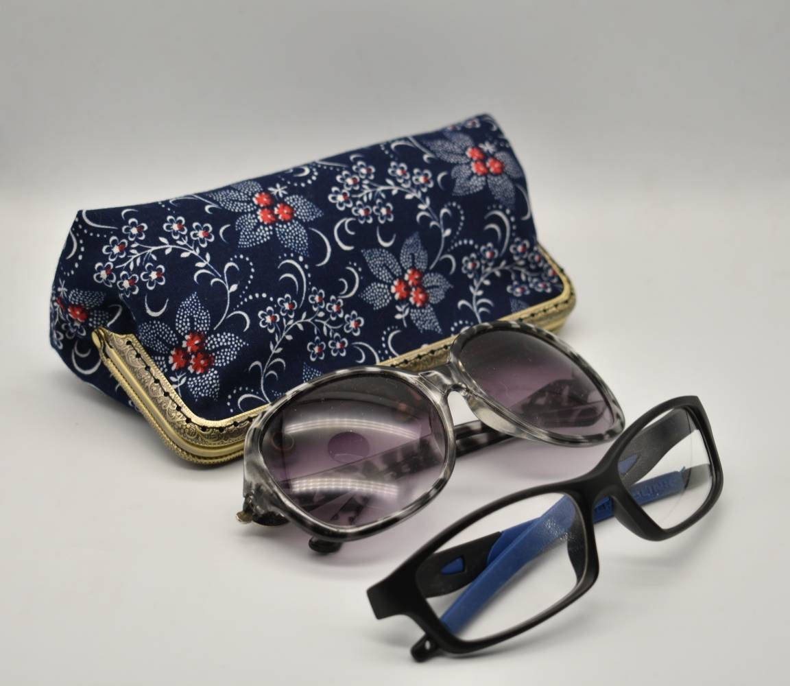 Double Eyeglass Case Double Glasses Case Double Sunglass Etsy