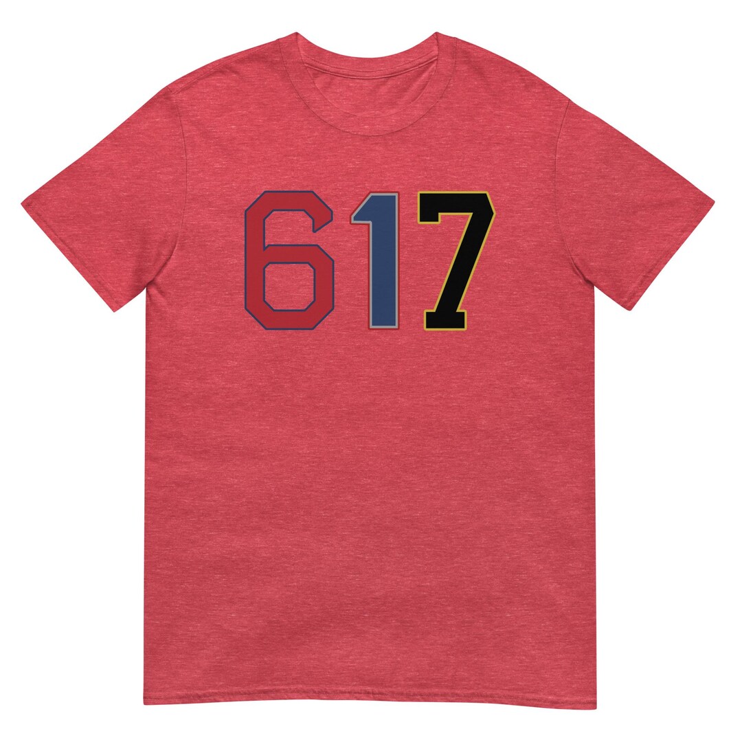 Boston 617 Area Code Shirt: Red Sox, Patriots, Bruins Font Tee, Unisex ...