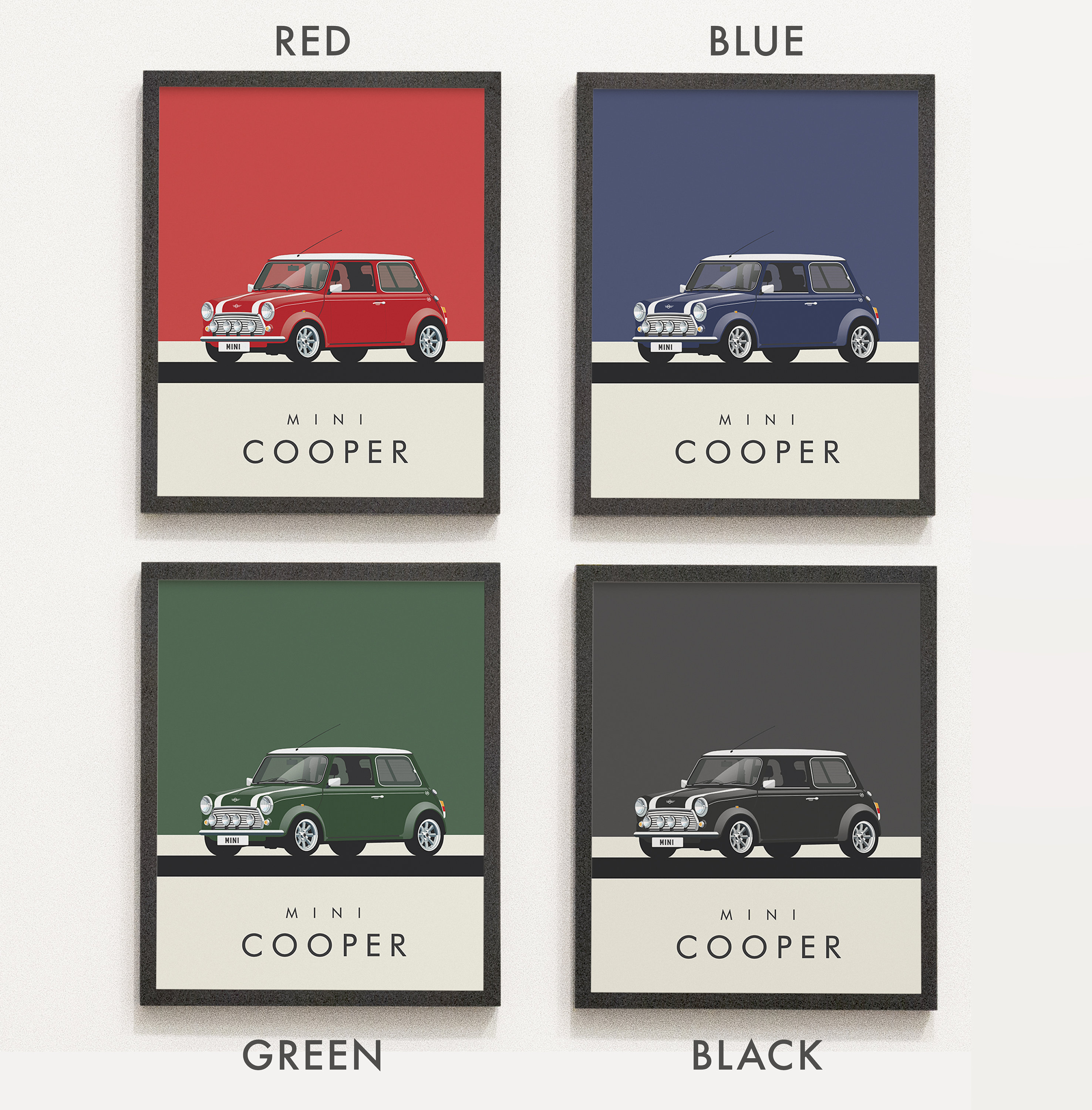 Mini Cooper Mk1 Classic Poster CUSTOMISABLE and Personalised - Etsy UK