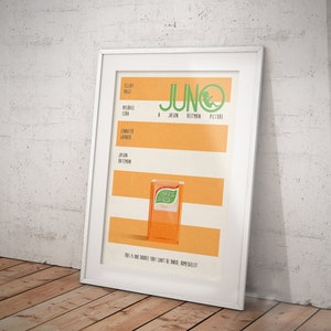 Juno Movie Poster | Minimalist Vintage Movie Wall Art Print - Etsy