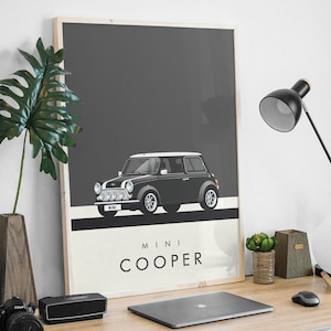 Mini Cooper Poster | DIGITAL DOWNLOAD - Print at Home Mini Mk1 Classic ...