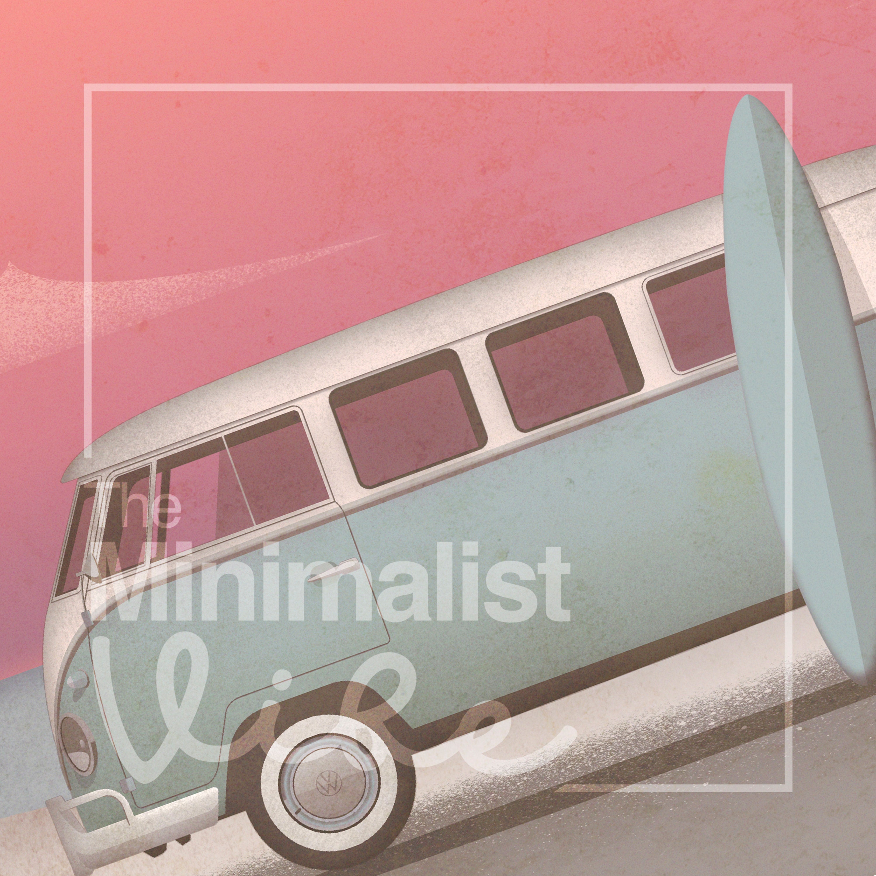 VW Camper Van T1 Sunset Poster CUSTOMISABLE Minimalist | Etsy