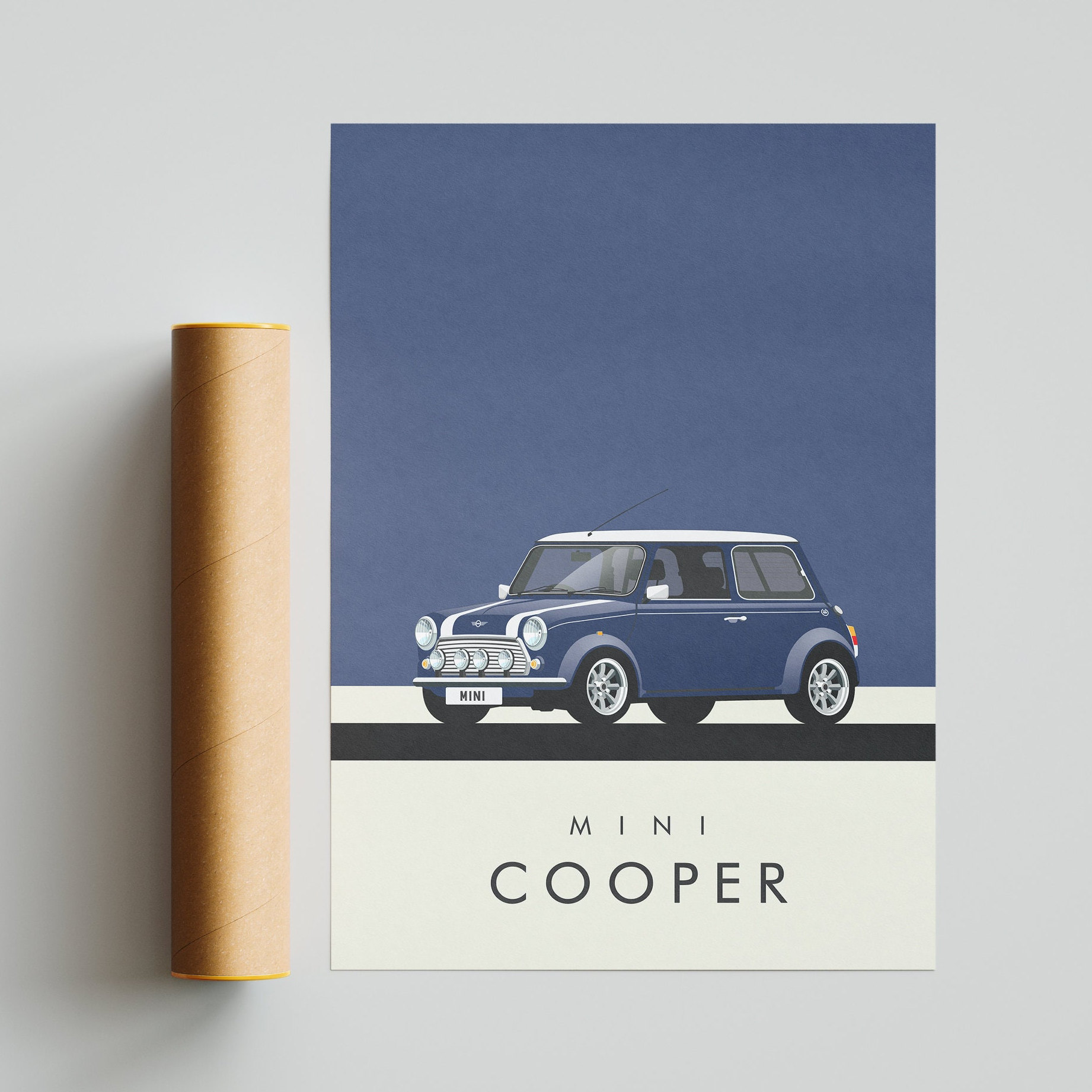 Mini Cooper Mk1 Classic Poster | CUSTOMISABLE and Personalised Add Your ...