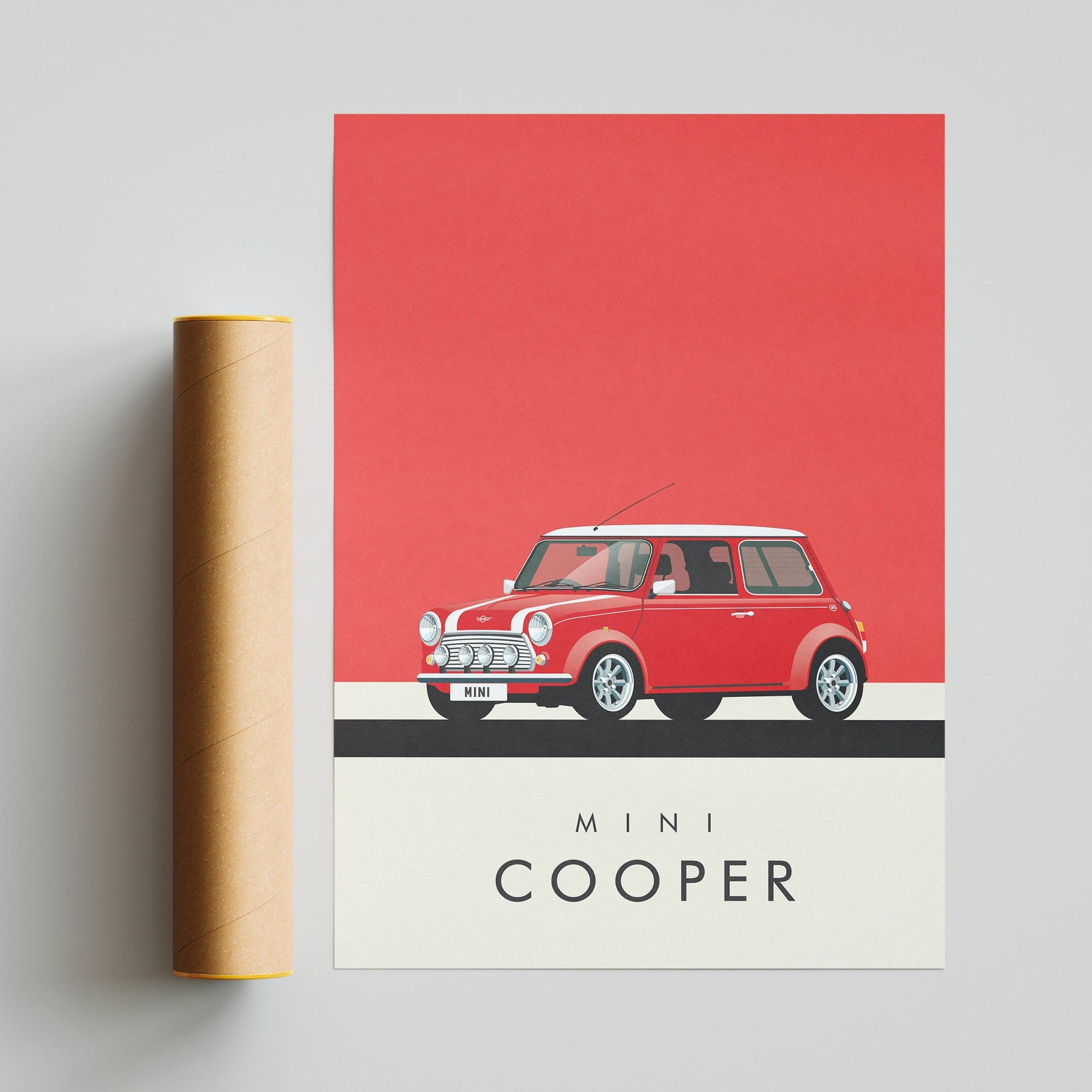 Mini Cooper Mk1 Classic Poster | CUSTOMISABLE and Personalised Add Your ...