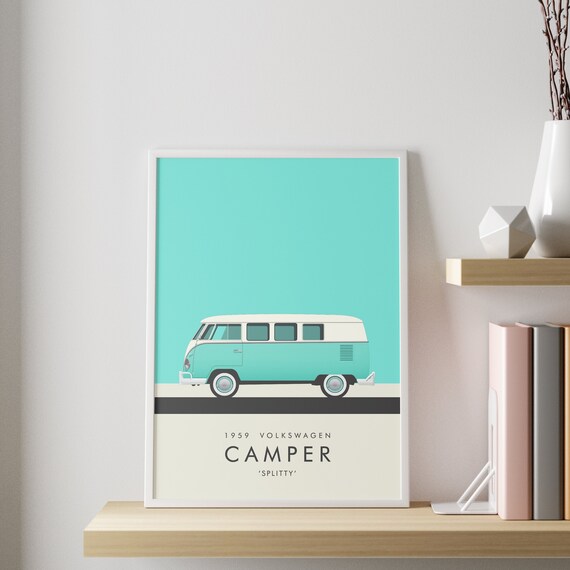 Vw Camper Van T1 Poster DIGITAL DOWNLOAD Print at Home - Etsy