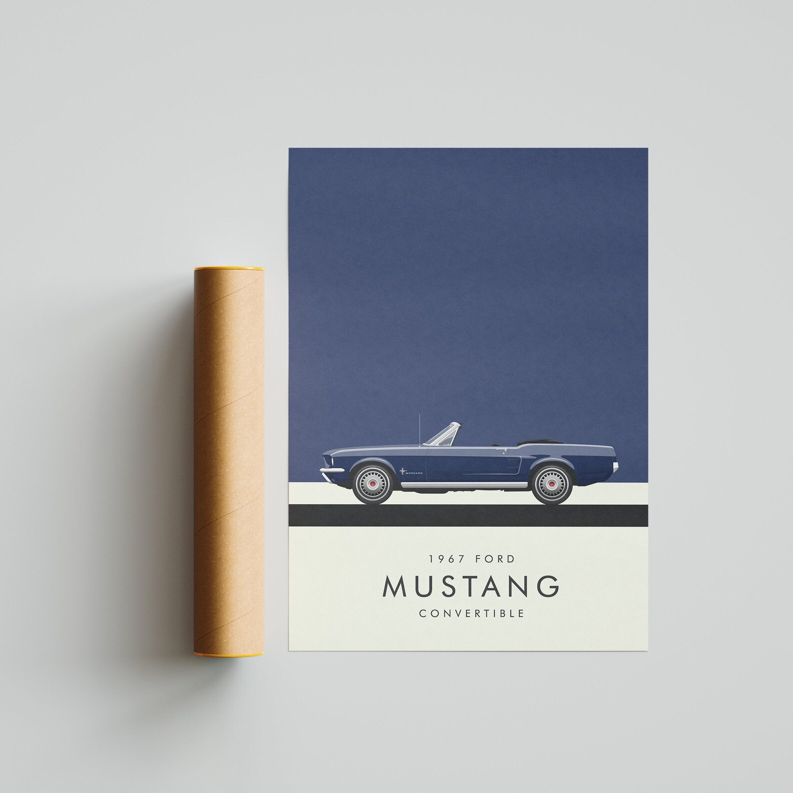 Ford Mustang Convertible Poster | CUSTOMISABLE - Choose Your Colour ...