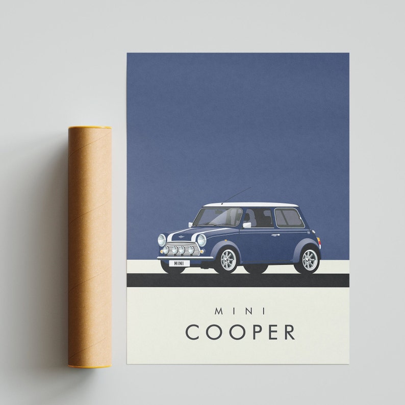 Mini Cooper Poster | DIGITAL DOWNLOAD - Print at Home Mini Mk1 Classic ...