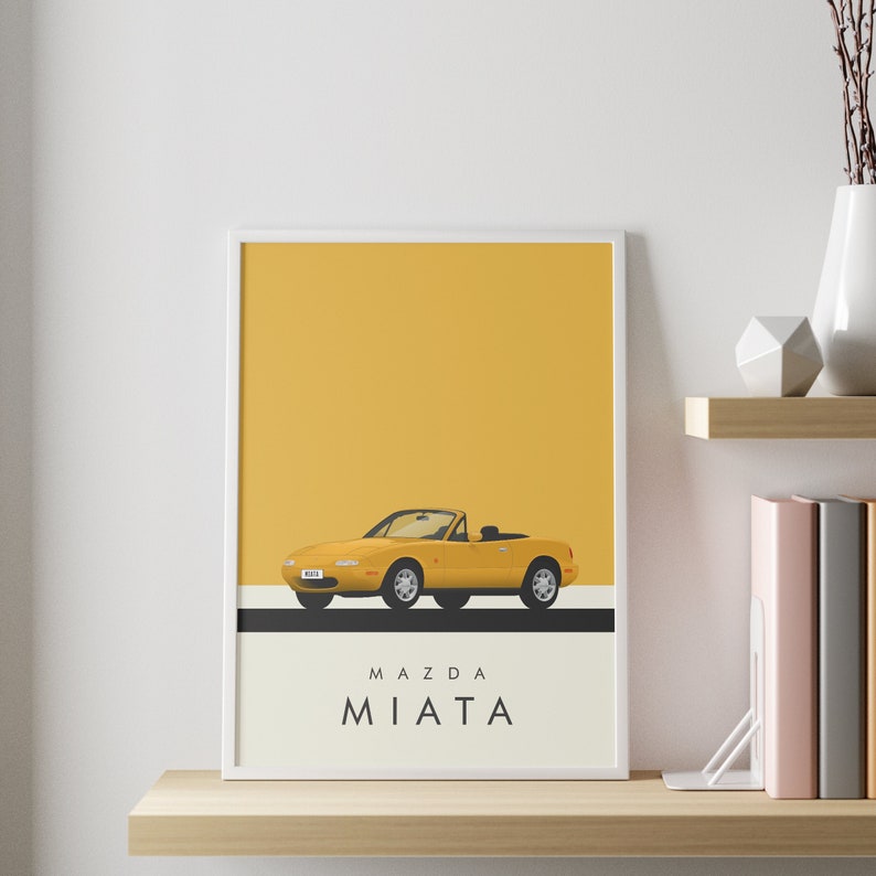 Mazda Miata Poster | CUSTOM Color | Personalised Add Your LICENSE PLATE ...