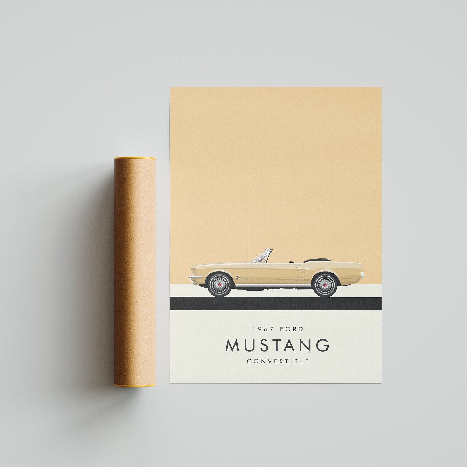 Ford Mustang Convertible Poster | CUSTOMISABLE - Choose Your Colour ...