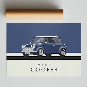 Mini Cooper Mk1 Classic Poster | CUSTOMISABLE and Personalised Add Your ...