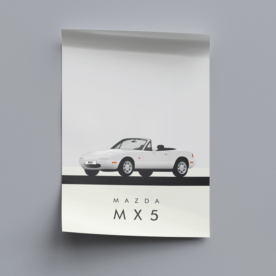 Mazda MX5 Poster | CUSTOM Colour | Personalised Add Your OWN REG | Mark ...