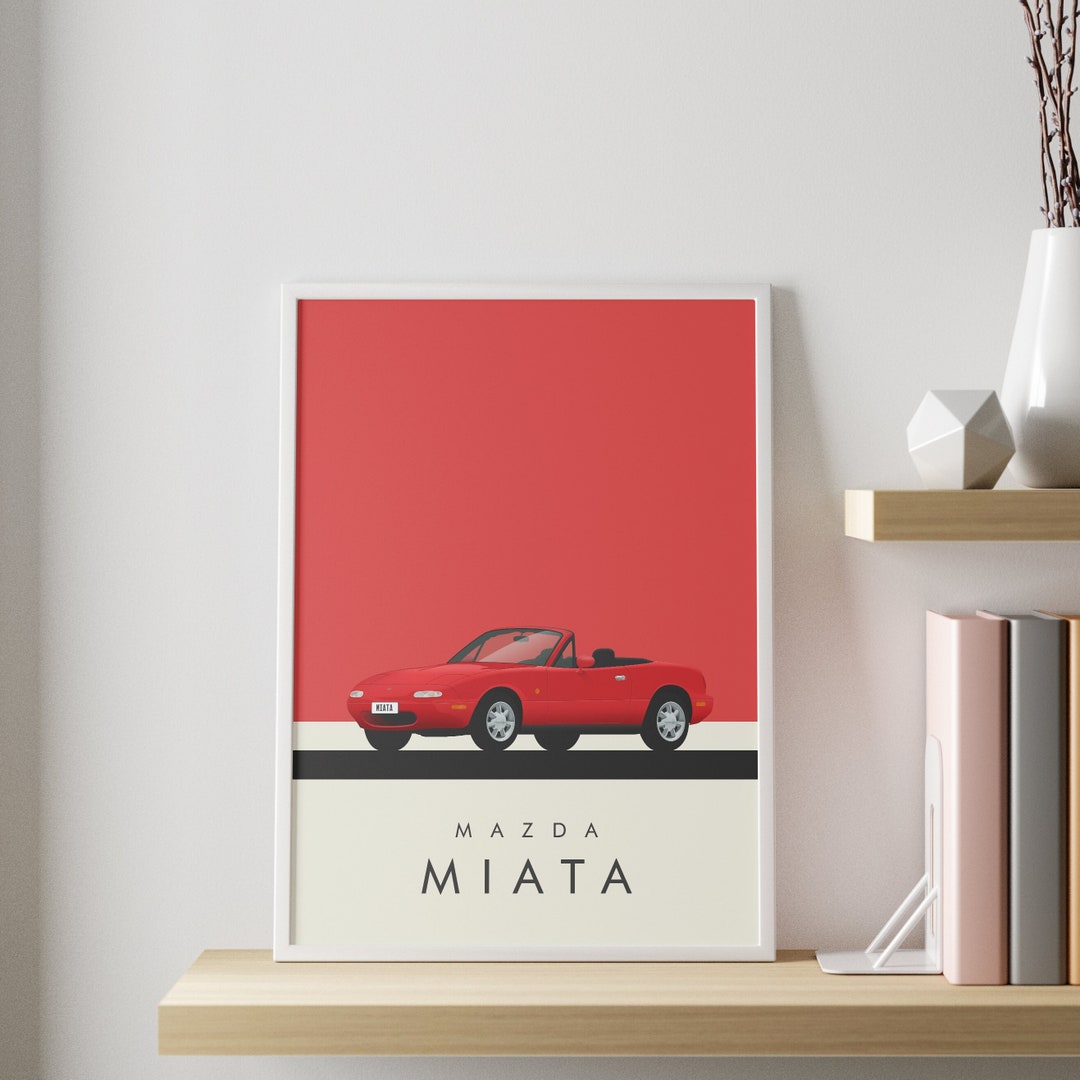 Mazda Miata Poster | CUSTOM Color | Personalised Add Your LICENSE PLATE ...
