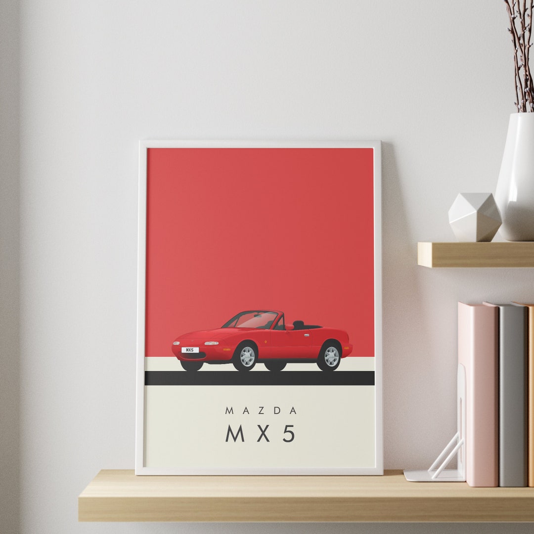 Mazda MX5 Poster | CUSTOM Colour | Personalised Add Your OWN REG | Mark ...