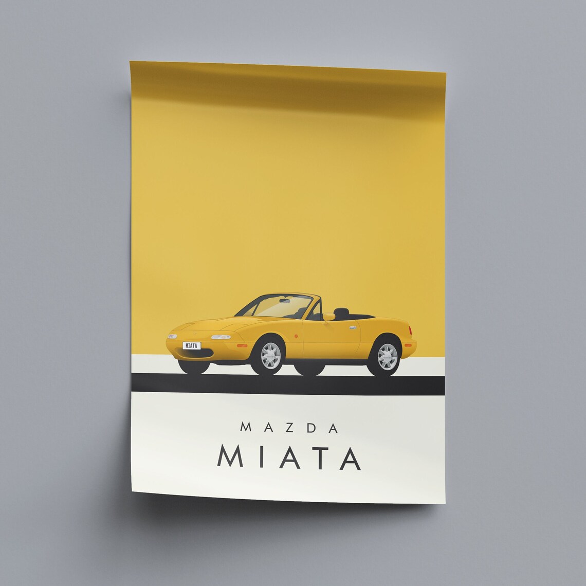Mazda Miata Poster | CUSTOM Color | Personalised Add Your LICENSE PLATE ...
