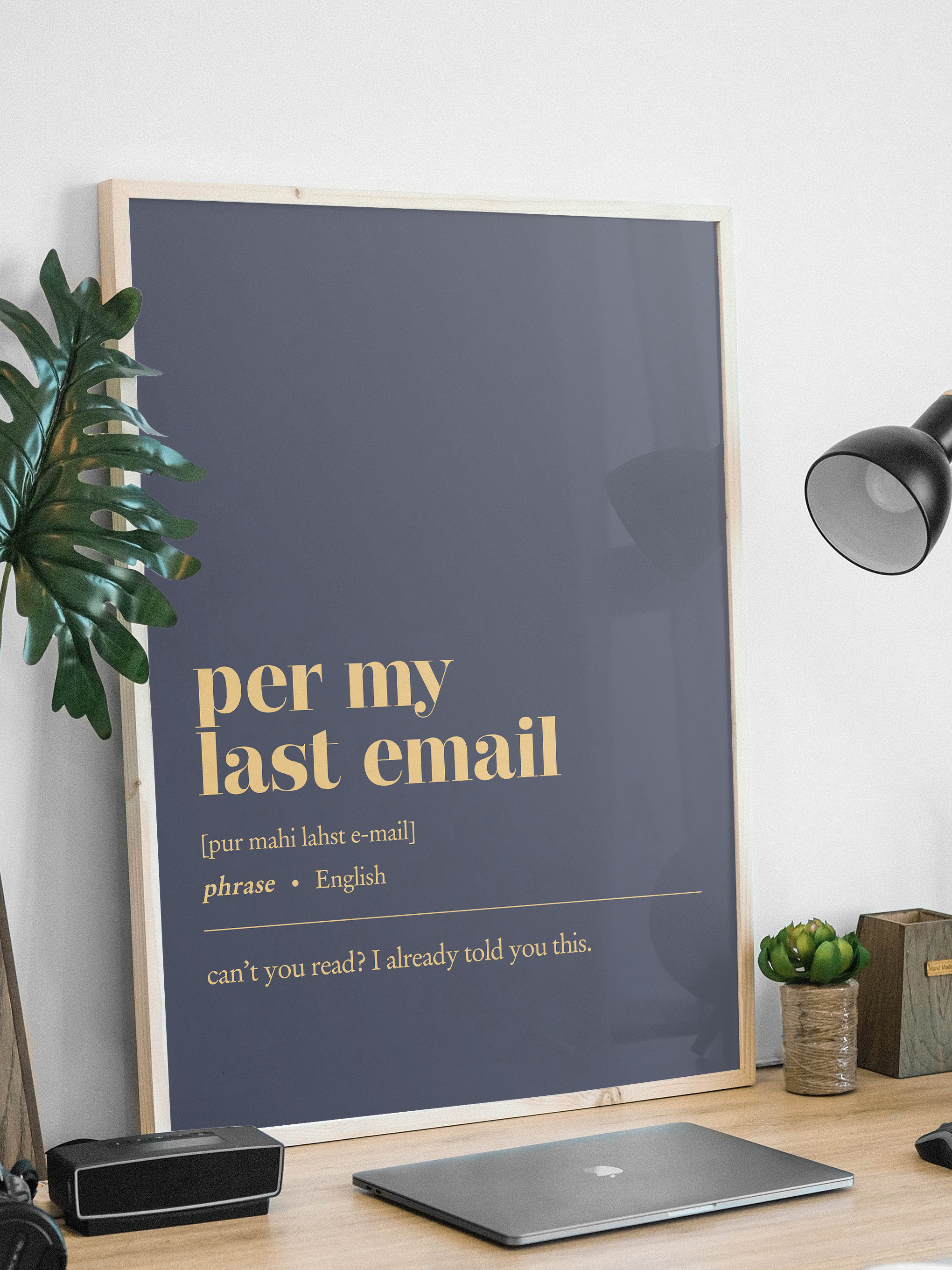 Funny Office Decor | per My Last Email - CUSTOMISABLE - Illustration ...