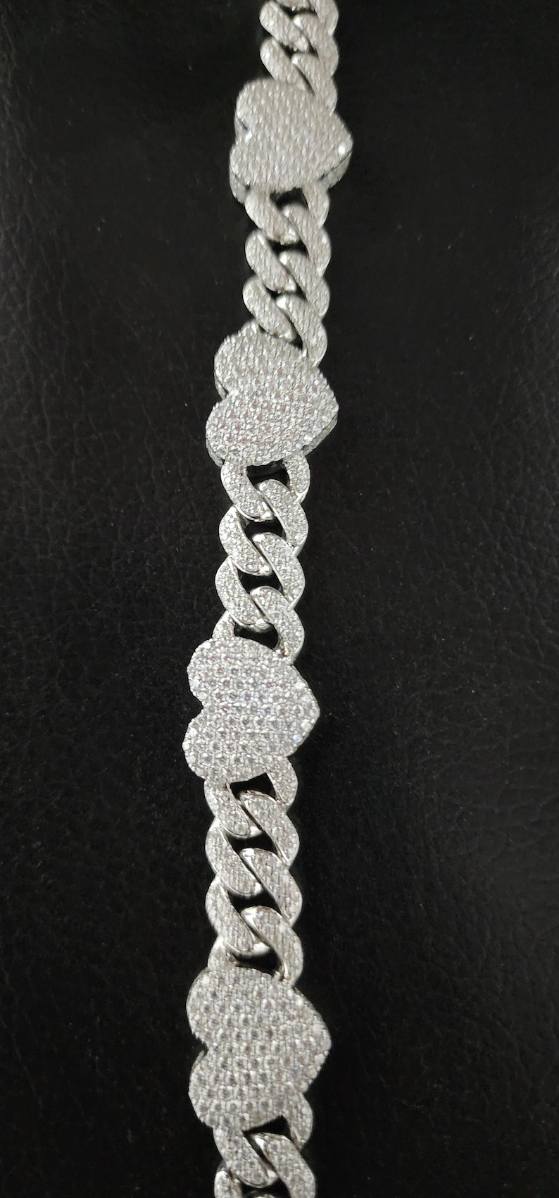 Miami Cuban Link With Star Chain in 925 Silver Studded With - Etsy