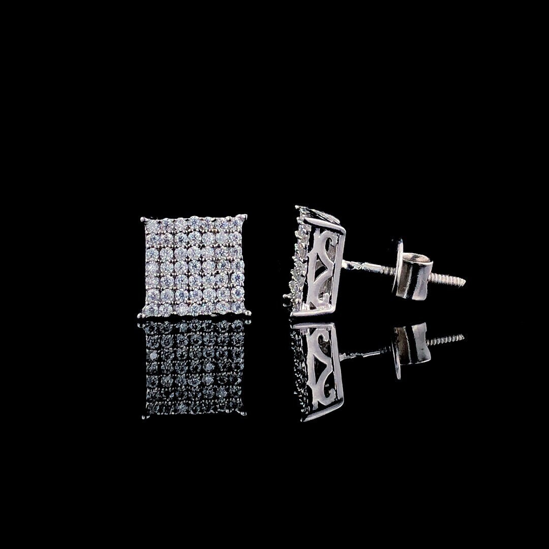Iced Out Premium Earring Made in 18k/14k/10kgold Embellished With ...