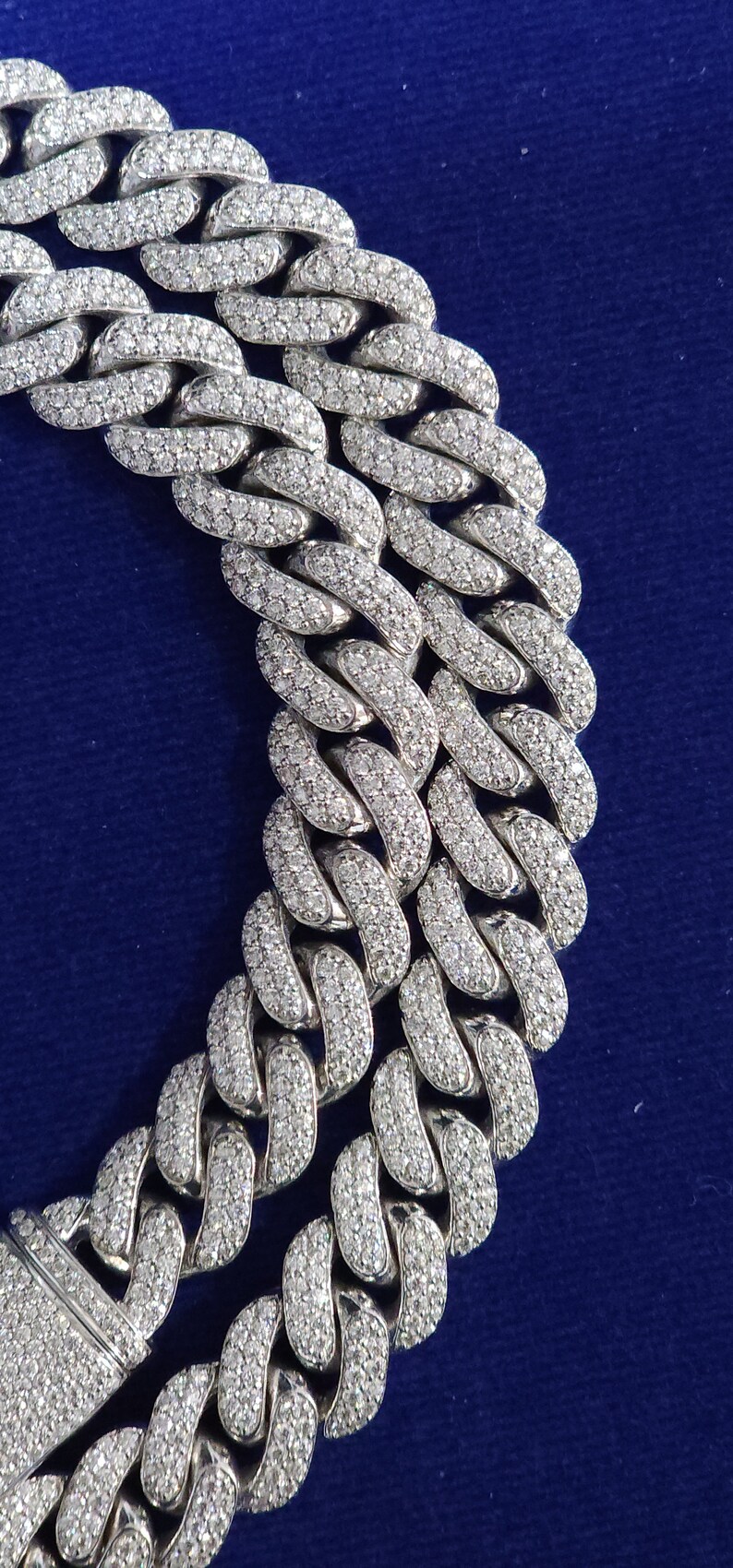 12mm Miami Cuban Link Chain in 10k Gold Studded With - Etsy