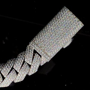 16 "miami Iced Out Cuban Chain Made in 925 Sterling Silver Embellished ...
