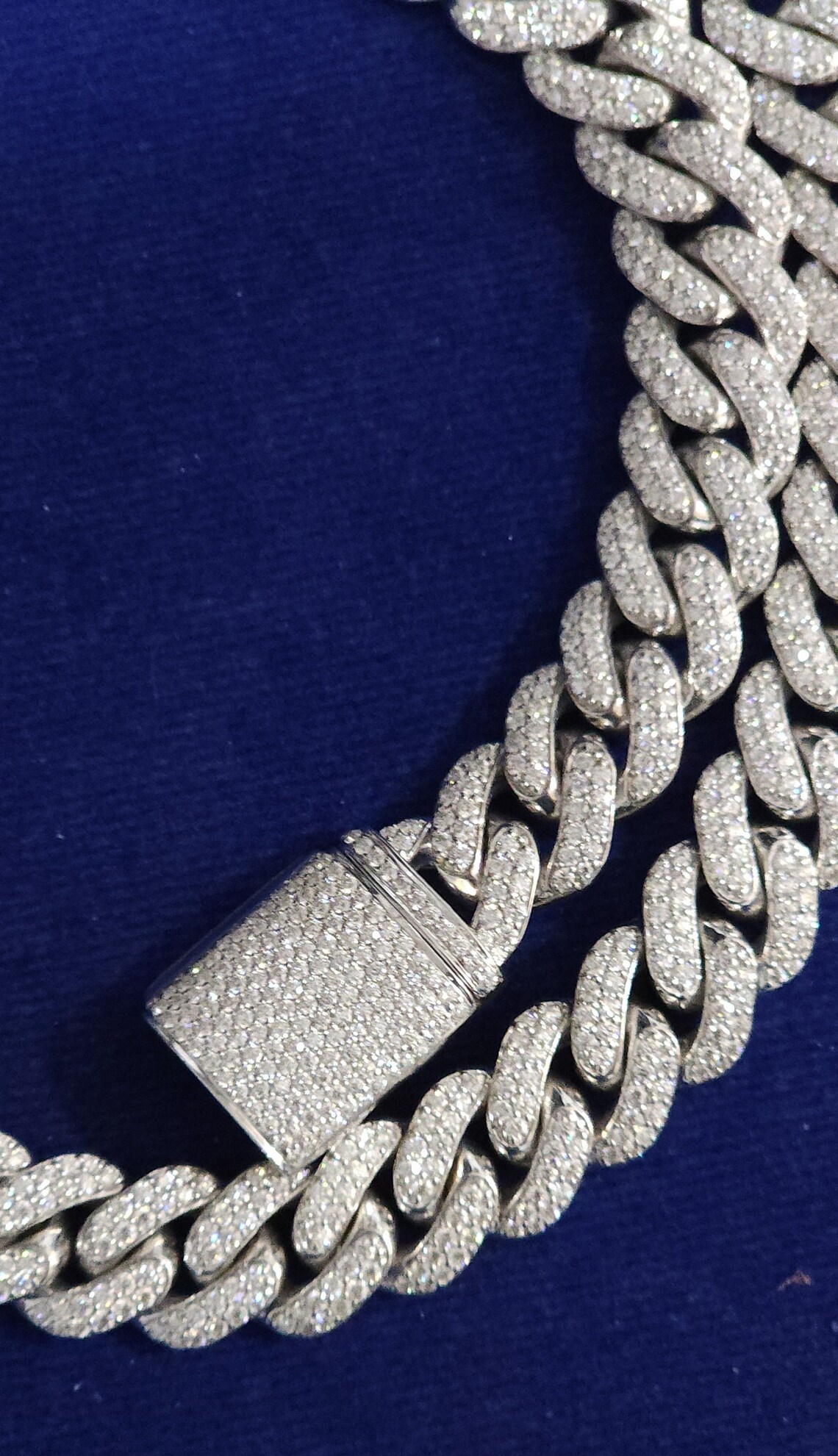 12mm Miami Cuban Link Chain in 10k Gold Studded With - Etsy