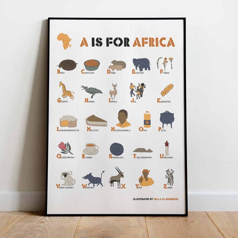 South African Alphabet Print - Etsy