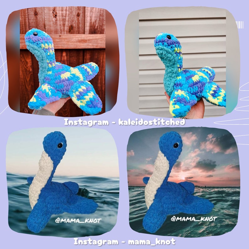 Nessie/loch Ness Monster Crochet Pattern - Etsy