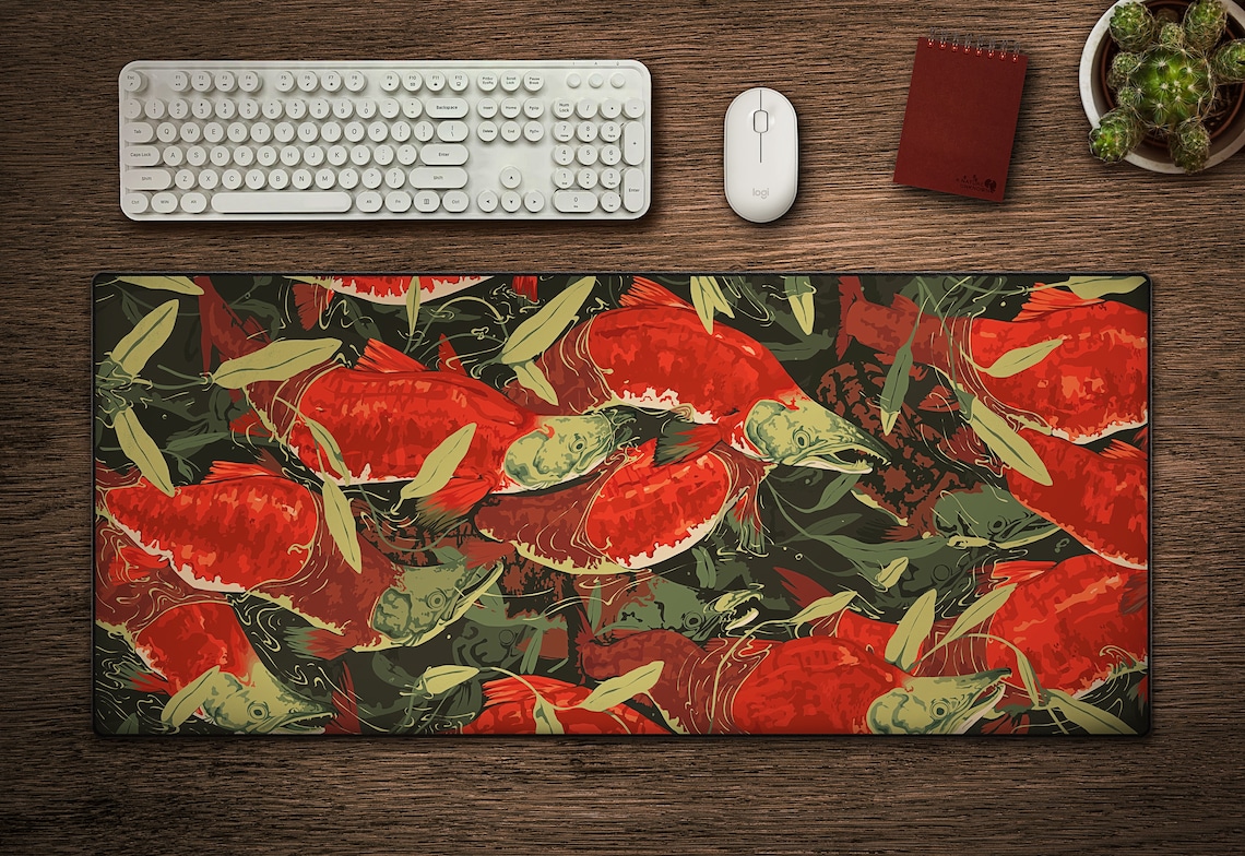 Sockeye Desk Mat Giant Mouse Pad Original Artwork - Etsy