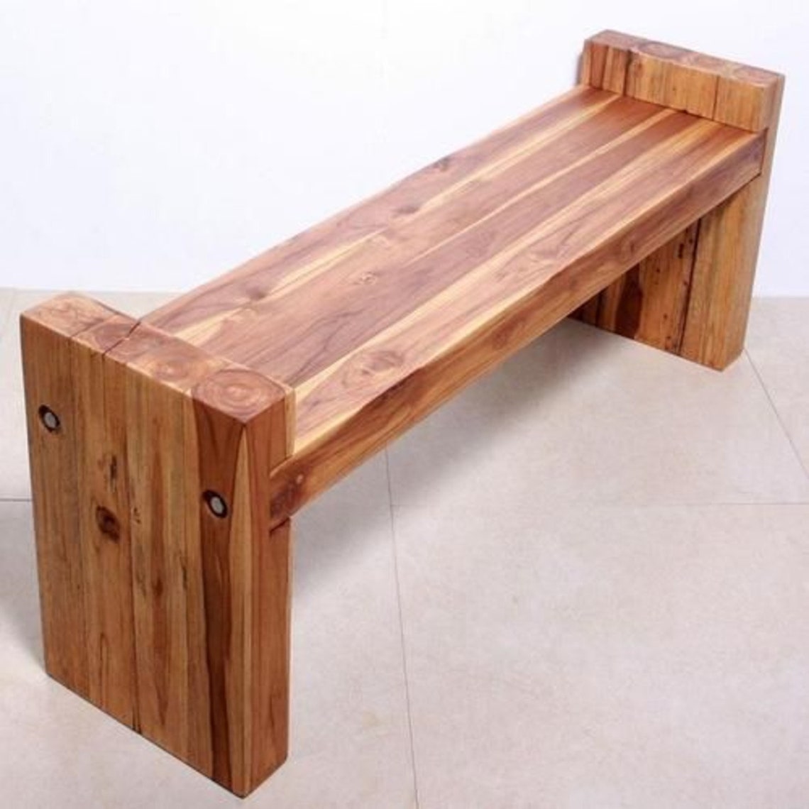 Oak Wood Kitchen Bench Rustic Wooden Bench Wooden Garden - Etsy