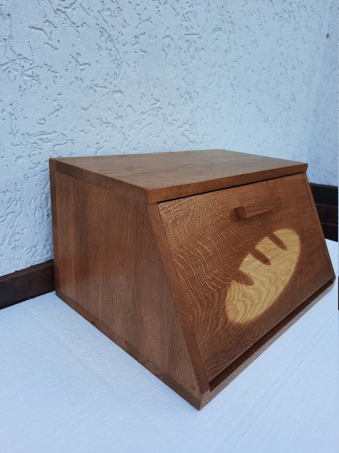 Wooden Bread Box Oak Large Bread Box 16 X 12 X 8 Inc | Etsy