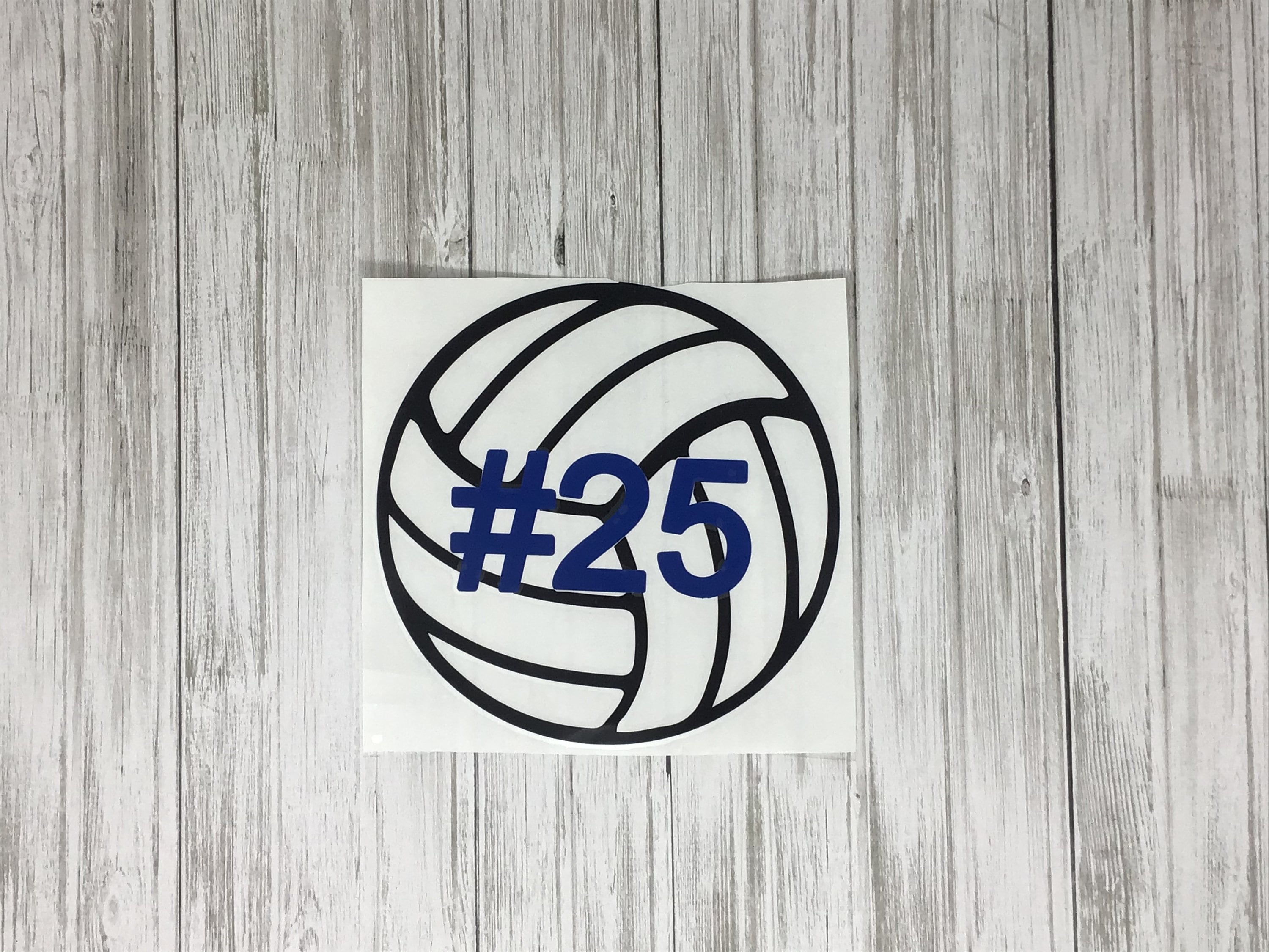 Volleyball Number Decal for Tumblers or Car Windows and Even - Etsy