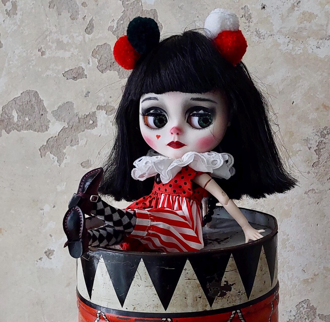 Blythe Doll suzie, the Circus Girl Customized Repaint Doll, Clown, Ooak ...