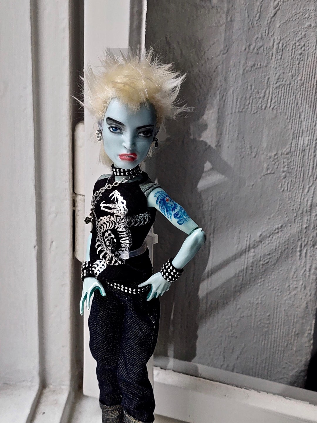 Monster High Repaint Doll billy Inspired by Billy Idol, 80s Punk - Etsy