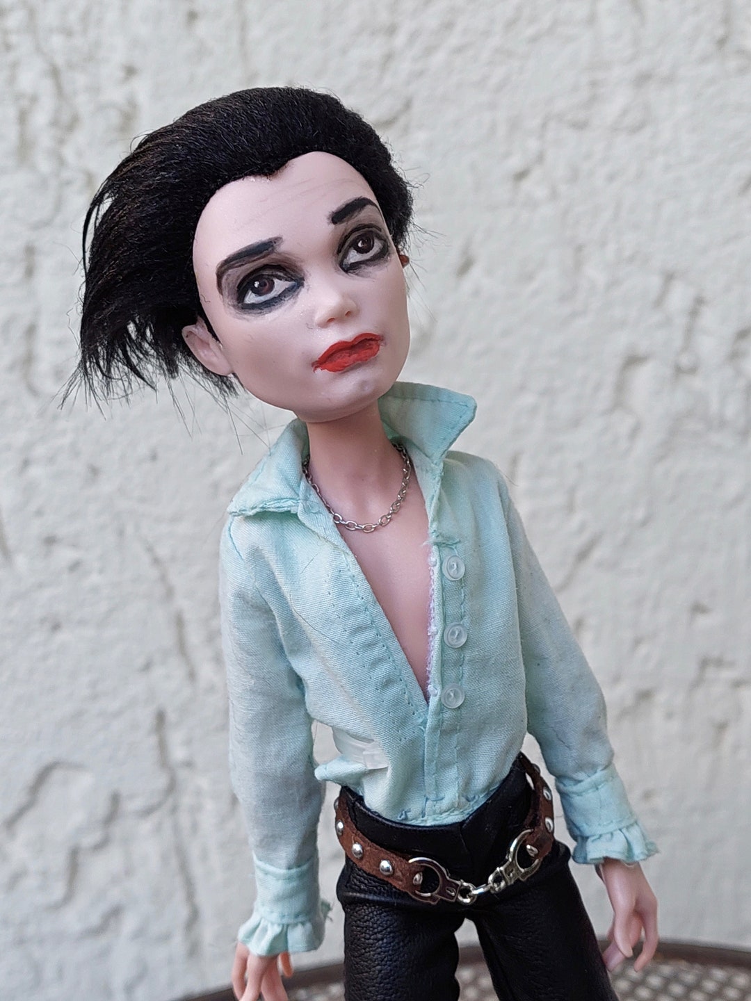 MH Repaint Doll dave, Inspired by Dave Vanian From 'the Damned', Punk, Gothic - Etsy